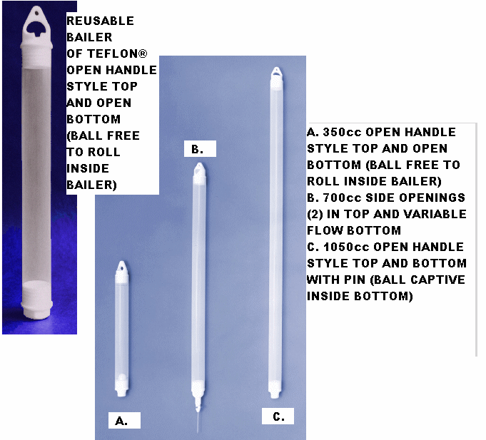 GroundwaterSoftware.com - Jensen Inert Products Teflon Reusable Bailers