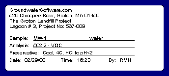 GroundwaterSoftware.com - Sample Labeler: A sample container labeling ...